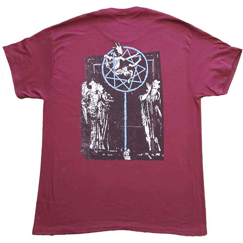 Slipknot Goat Logo Demon Maroon Red Back Print T-Shirt - Punx