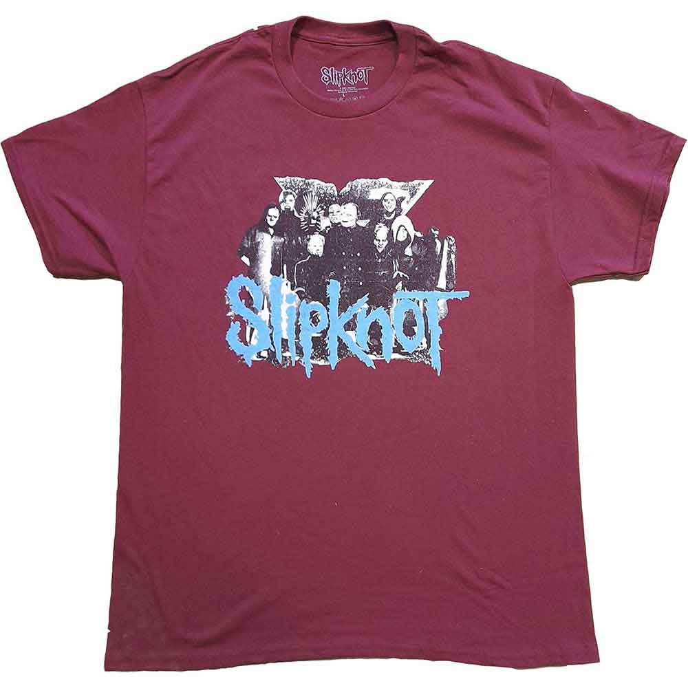 Slipknot Goat Logo Demon Maroon Red Back Print T-Shirt - Punx