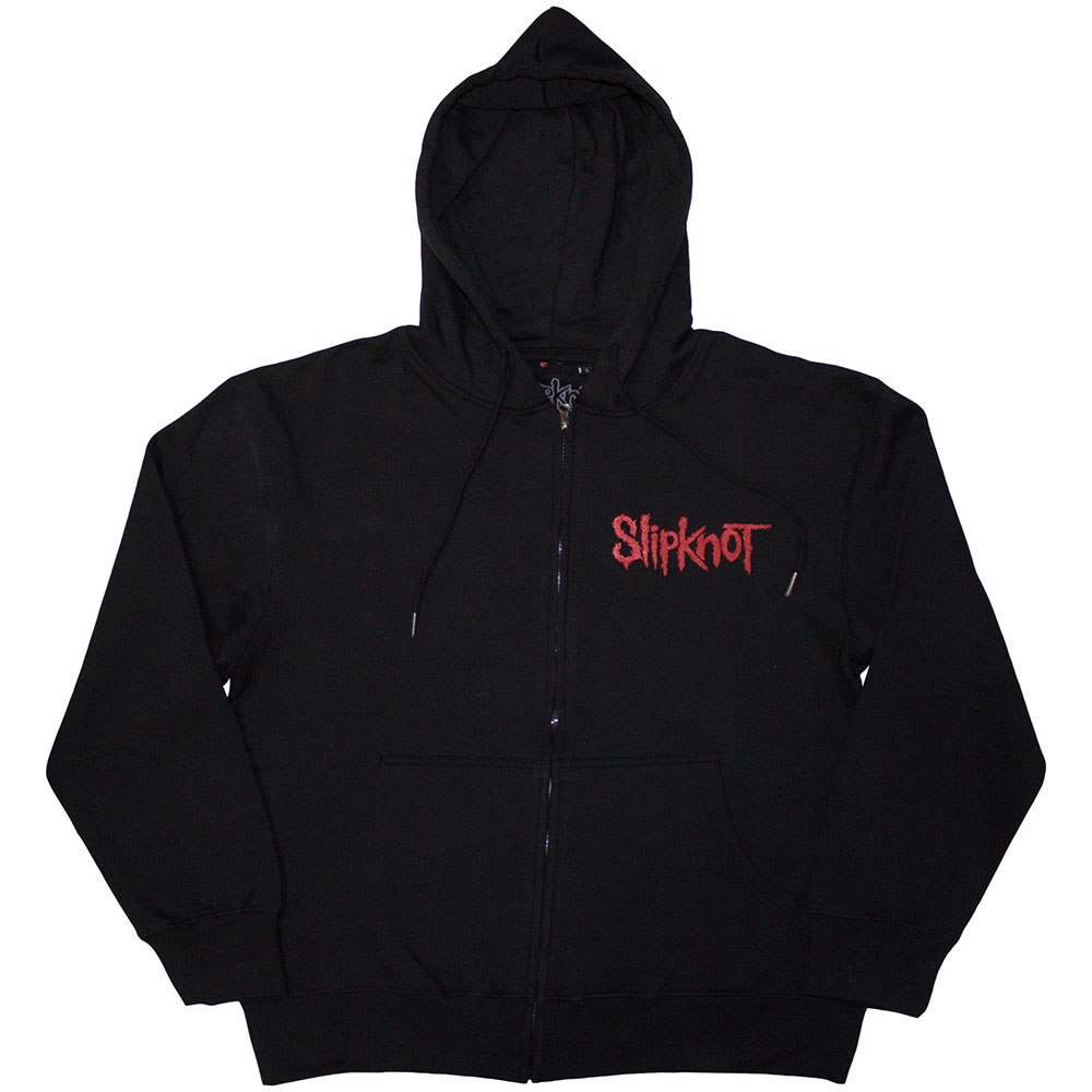 Slipknot Skull Teeth Black Back Print Zip Hoodie - Punx